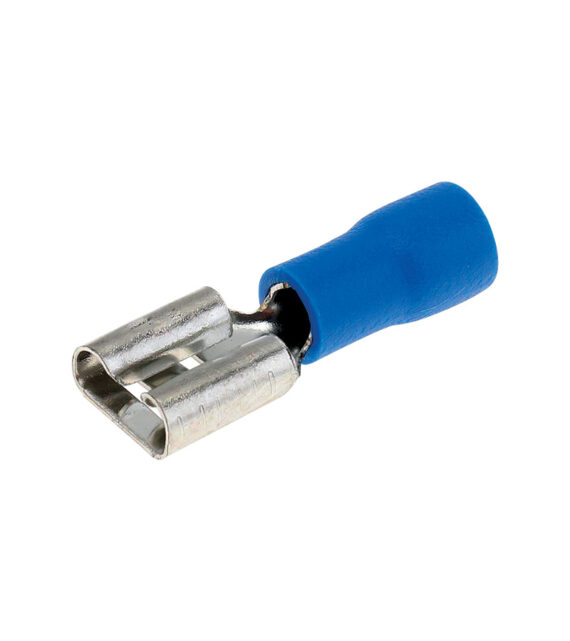 Insulated female faston terminals - 2.8x0.8mm blue - sas