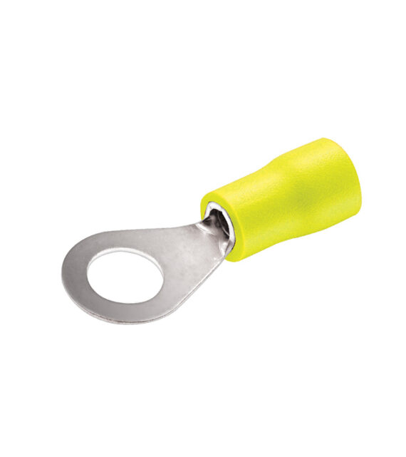 Insulated ring terminals - Ø8mm yellow - sas