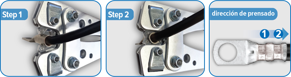 Crimpadora para terminales de compresión y empalmes 6-50 mm² - sas